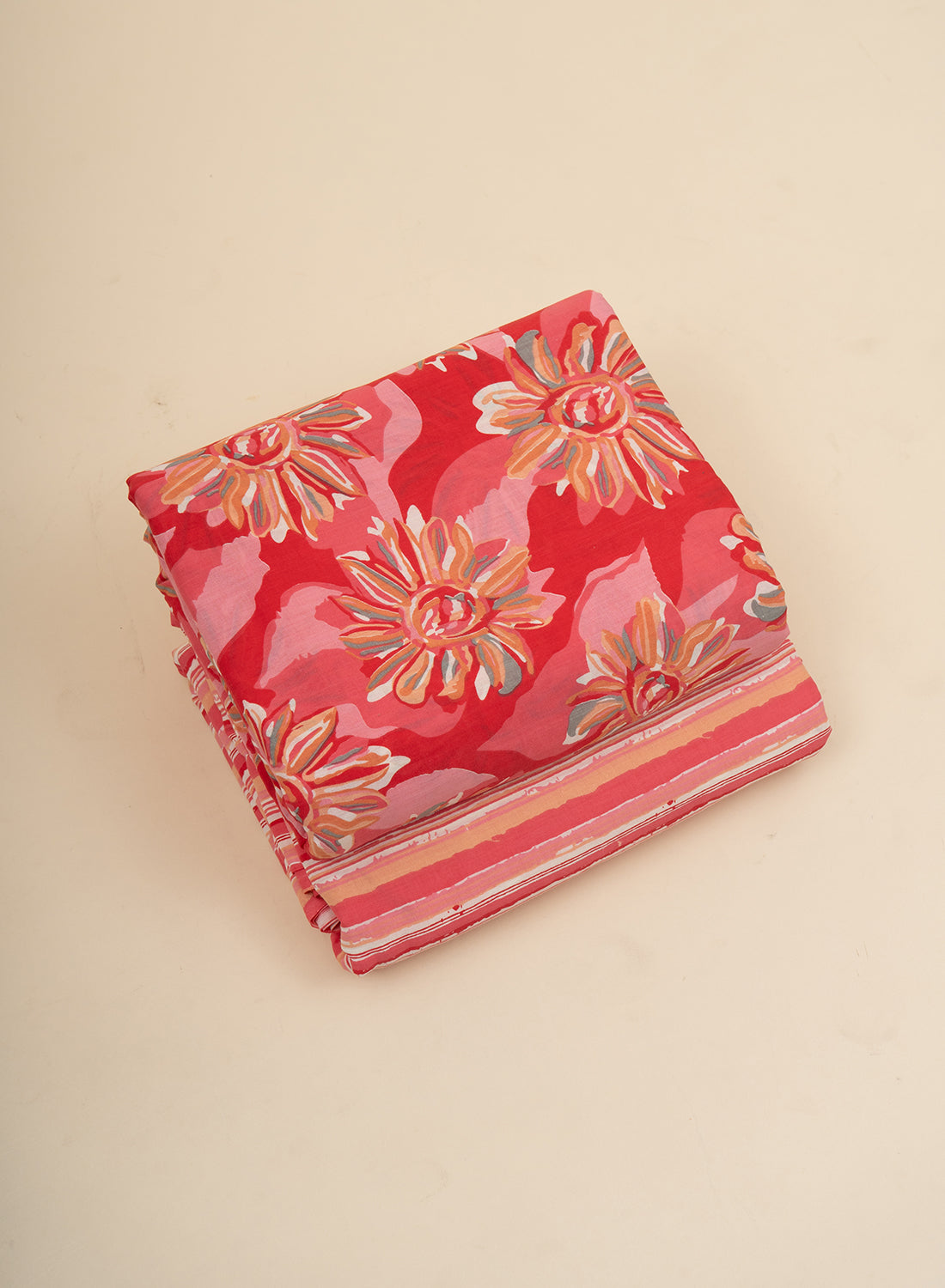 Pure Cotton Cambric Mix And Match Hot Pink Color Block Print Fabric ...